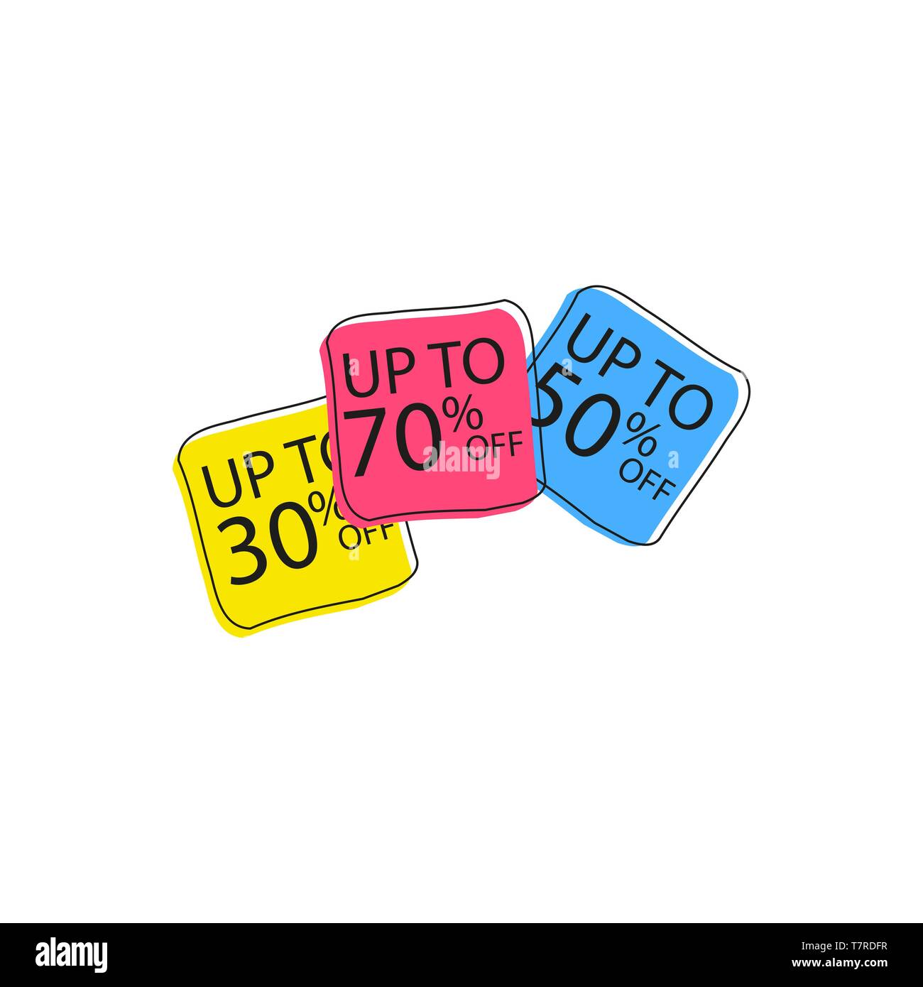 Offer tag set. Vector discount stickers. Collection stickers, price ...