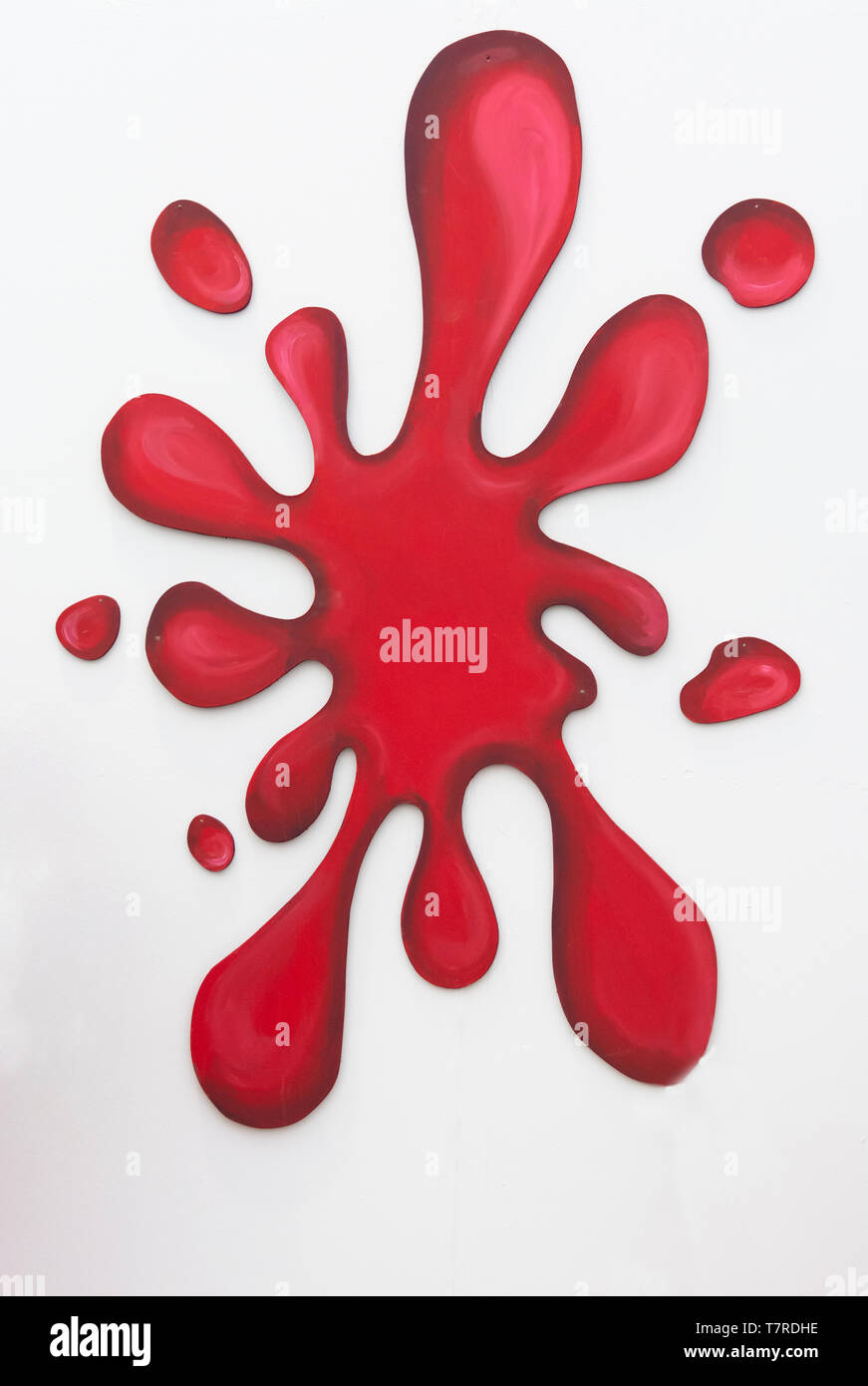 Red splat isolated on a white background Stock Photo - Alamy