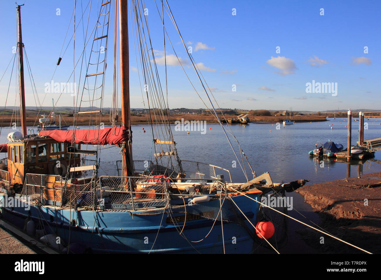 Topsham Quay on the River Exe Stock Photo - Alamy