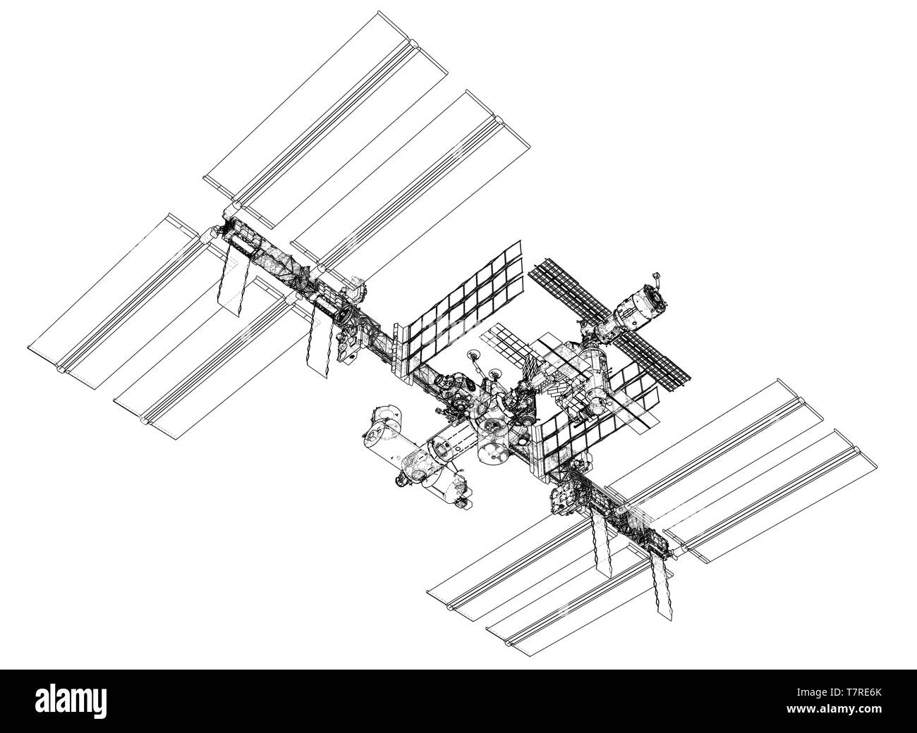 International Space Station Drawing