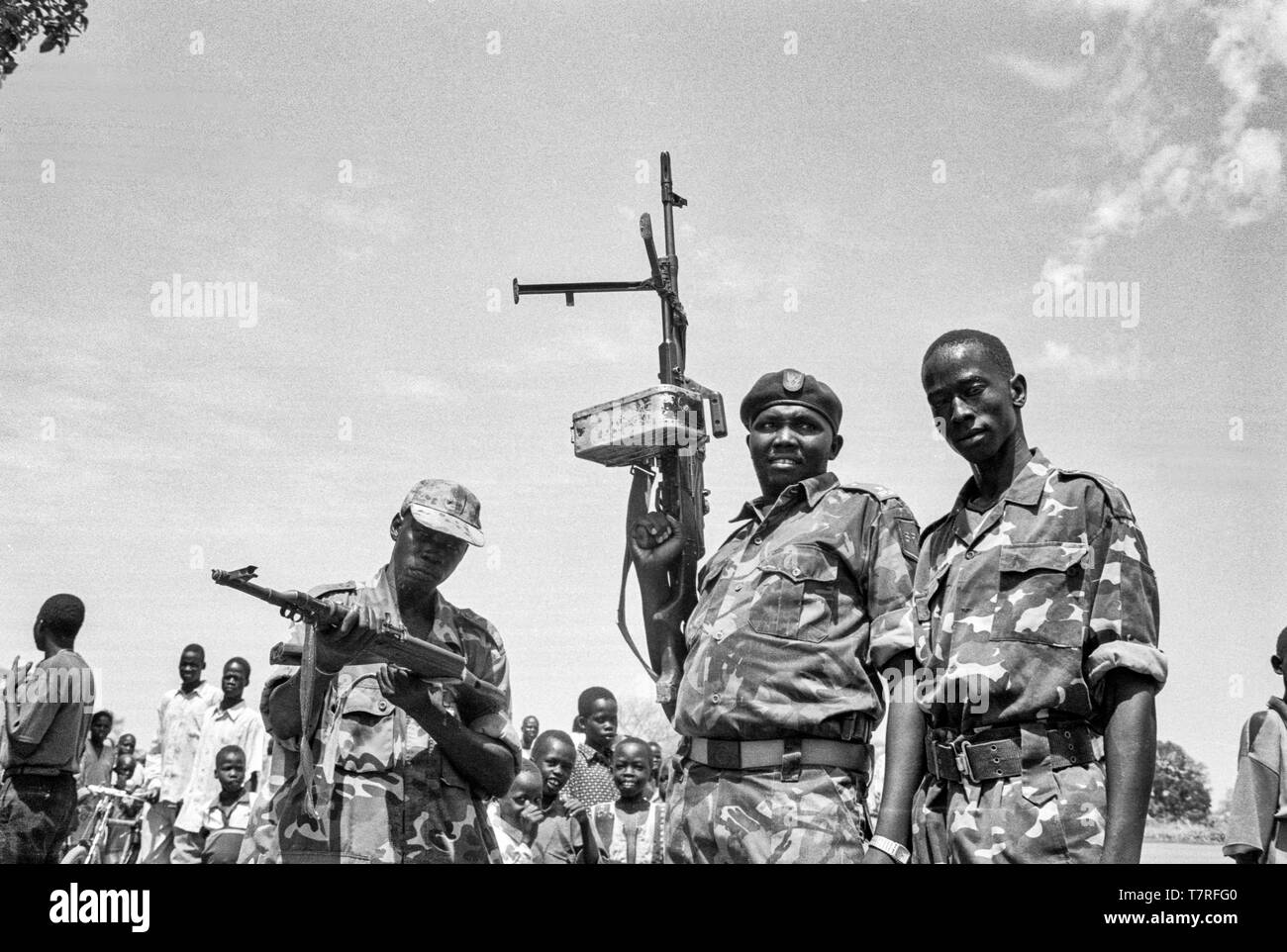 In a small town of Malual kon in south Sudan, the SPLA (Sudanese People ...