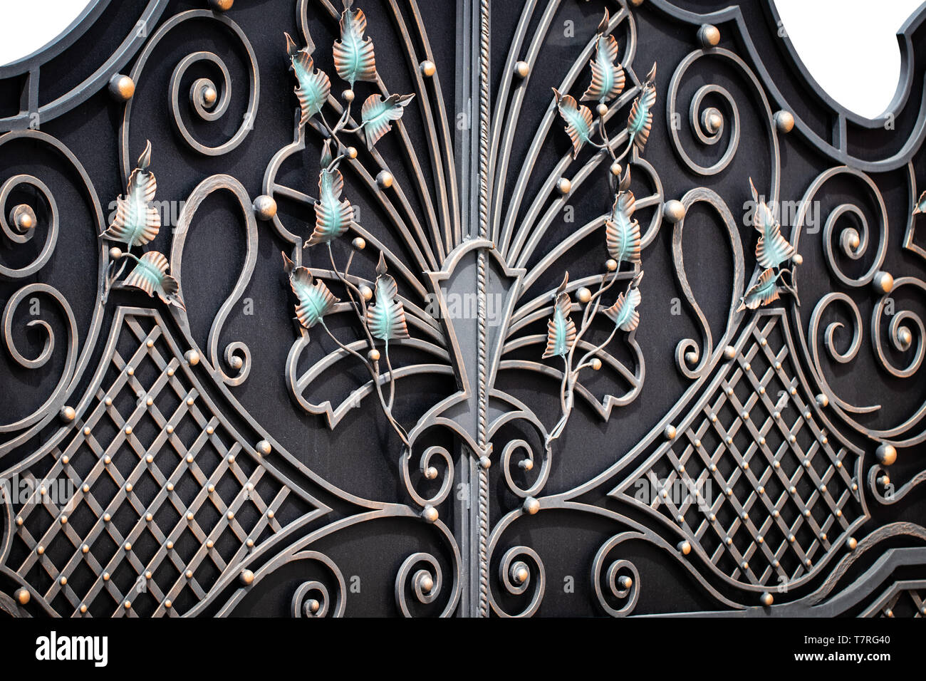 The fragment of forged metal products. close-up Stock Photo - Alamy
