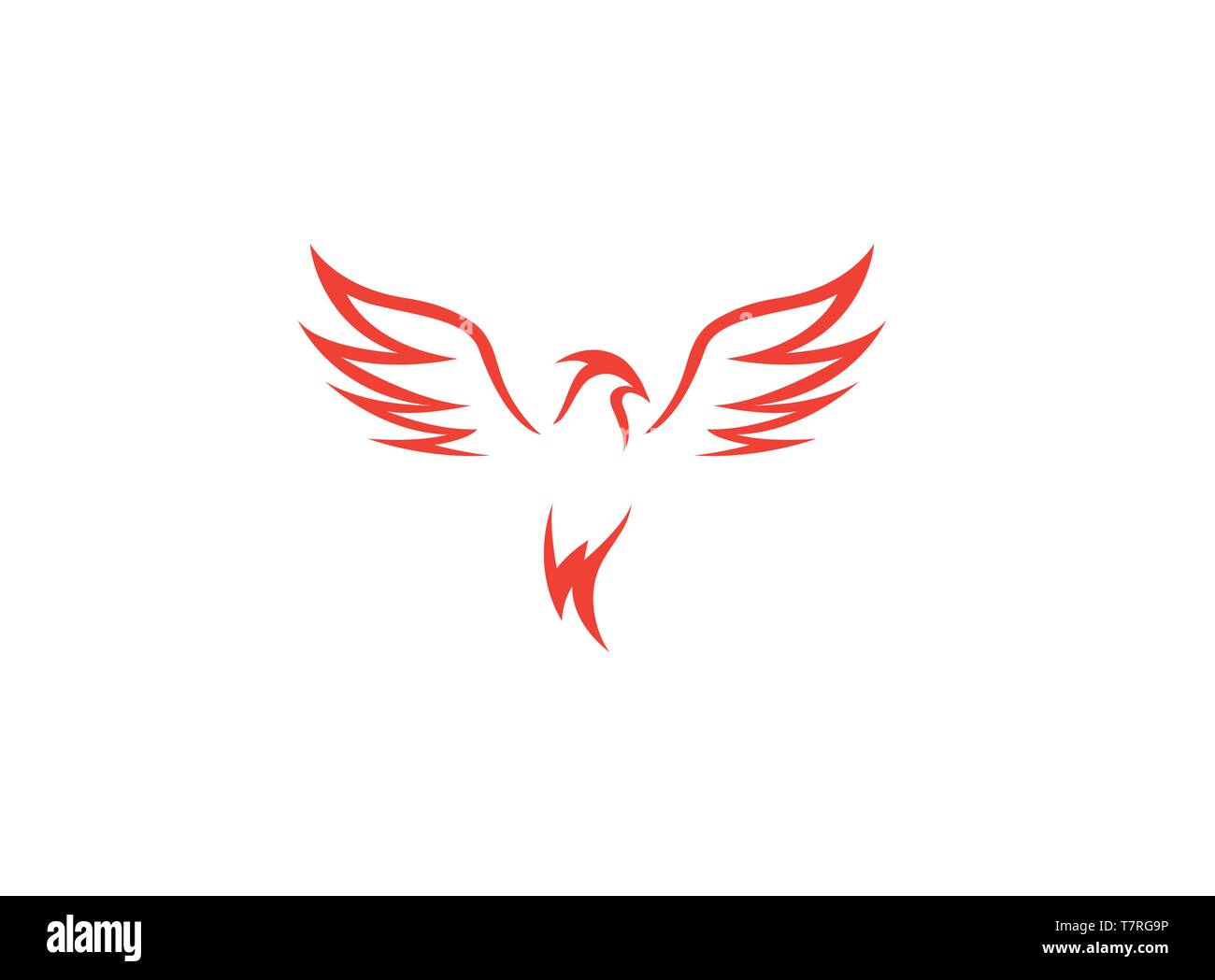 Eagle flying with open wings Stock Vector Images - Alamy