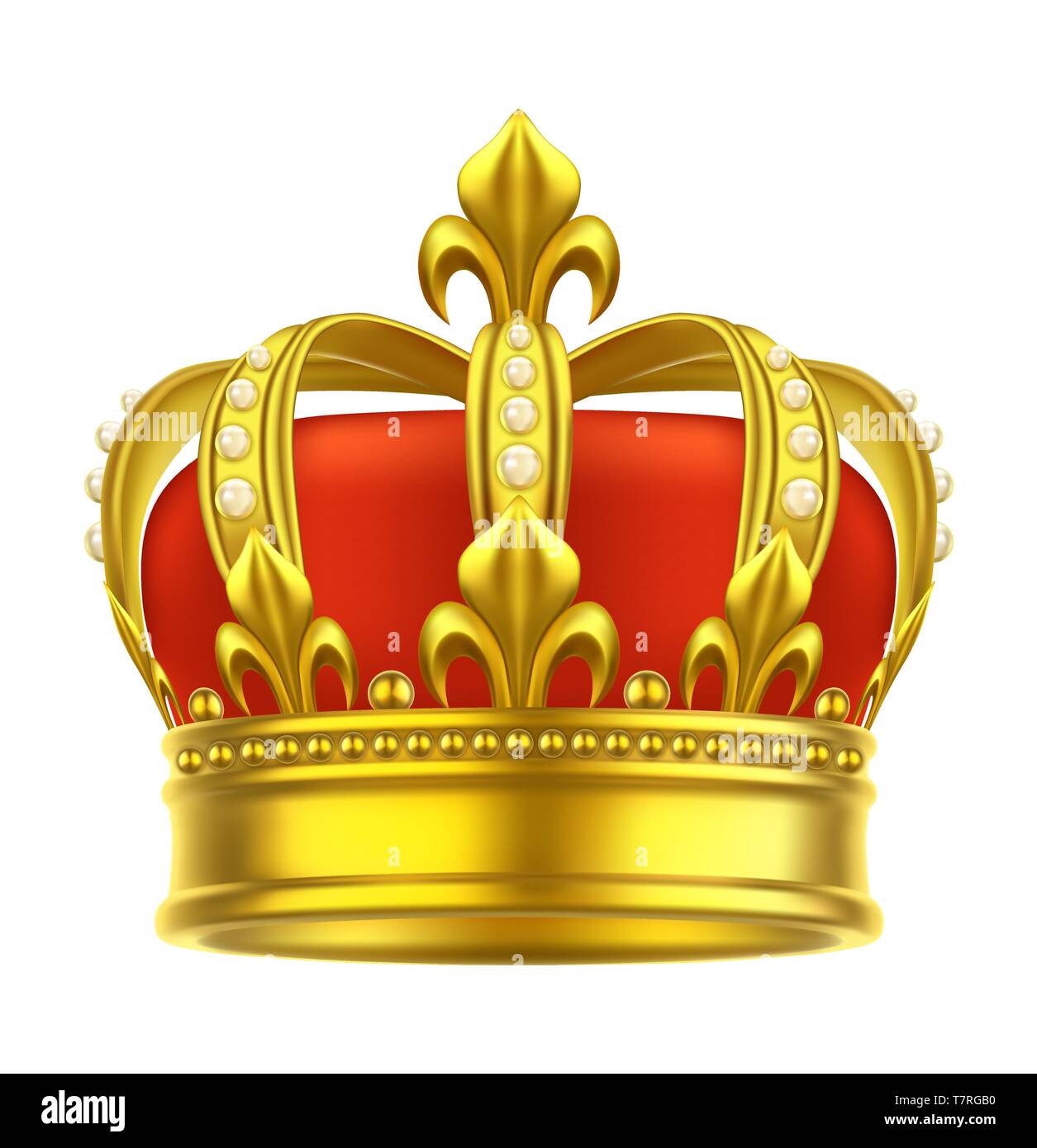 Heraldic crown icon. King, queen, game headdress Stock Vector Image ...