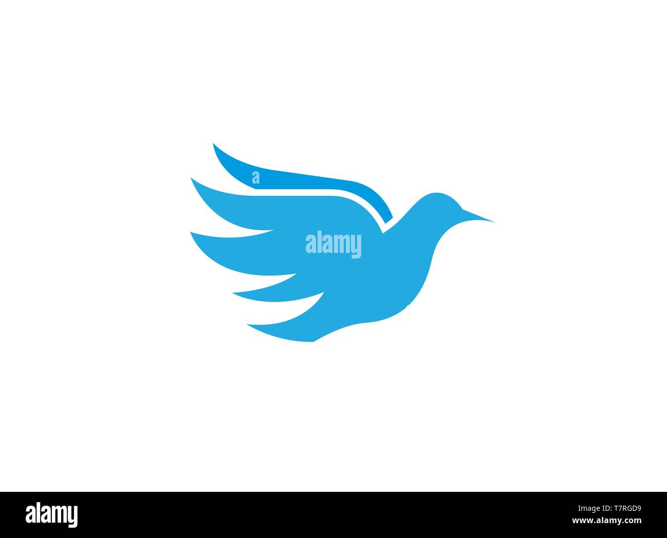 Bird eagle open wings flying logo Stock Vector Image & Art - Alamy