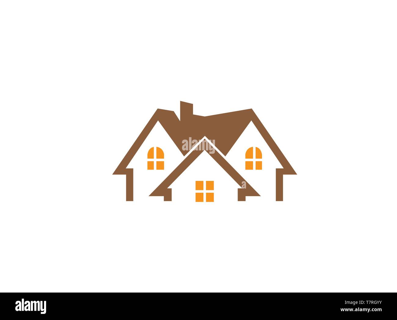 Architecture for home and houses for logo design illustration on white ...