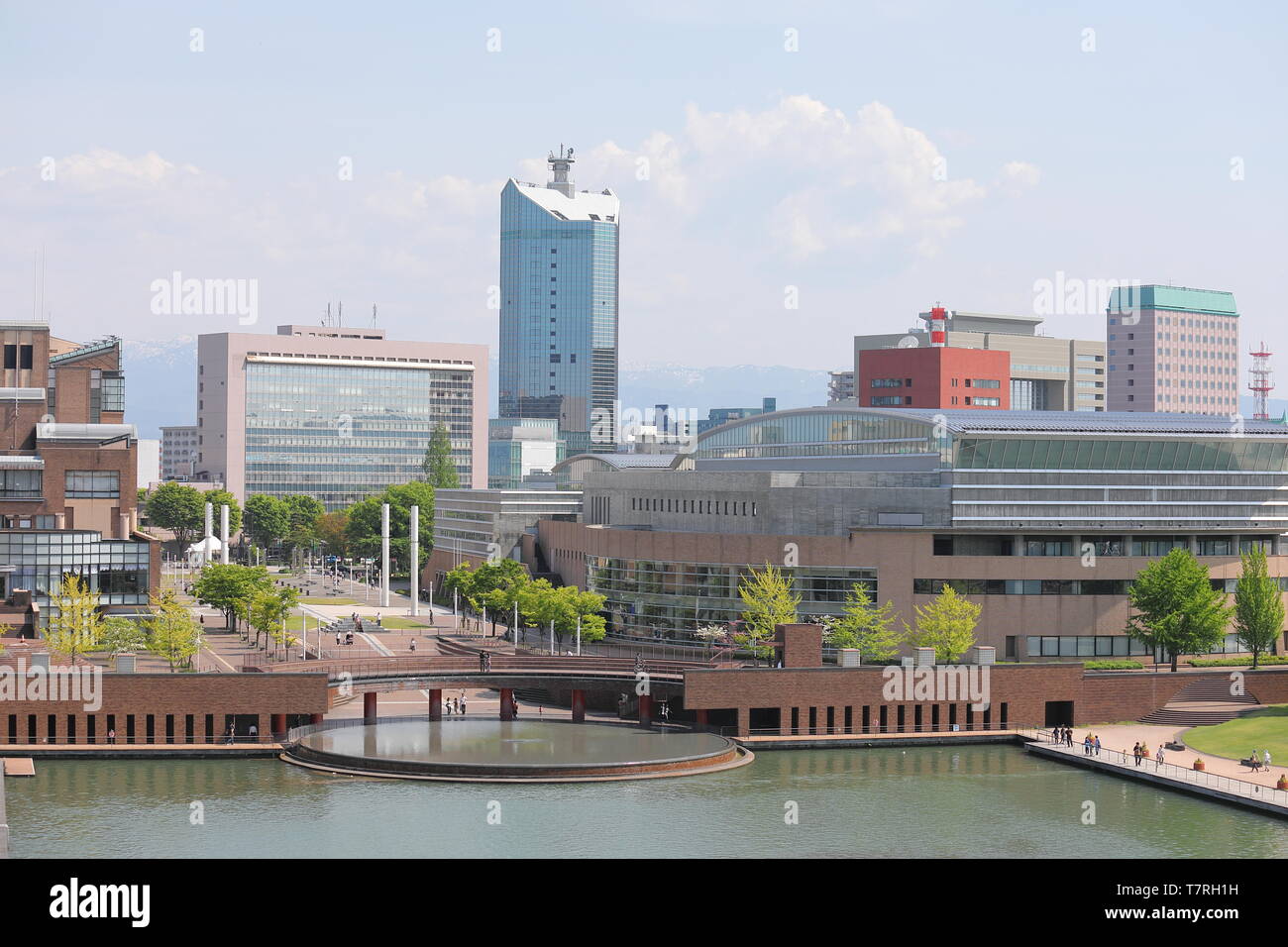 Toyama city skyscraper downtown cityscape in Toyama Japan Stock Photo ...