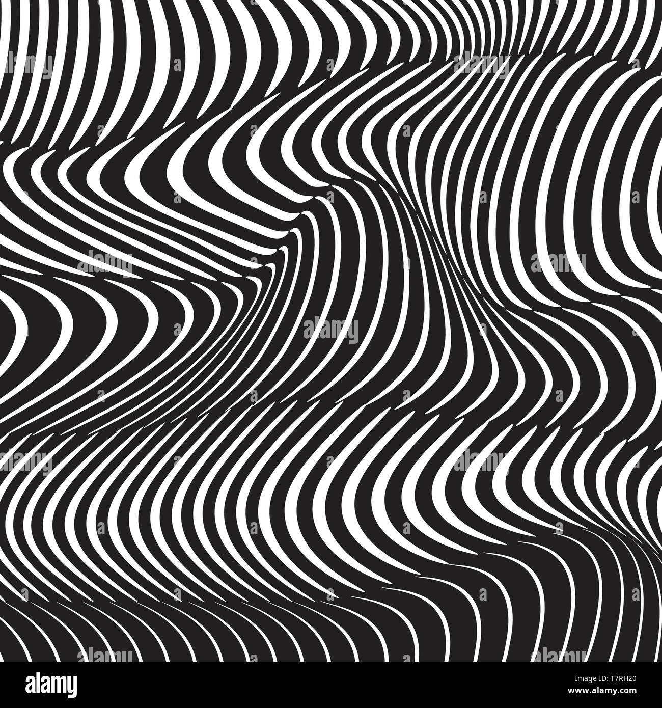 Abstract wavy stripes pattern. Beautiful geometric wave texture Stock ...