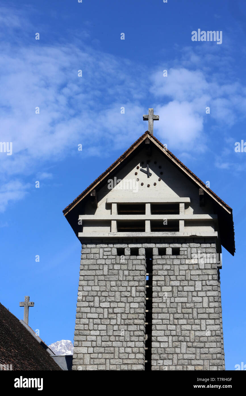Eglise Notre-Dame des Alpes. Le Fayet. Haute-Savoie. Auvergne-Rhône ...
