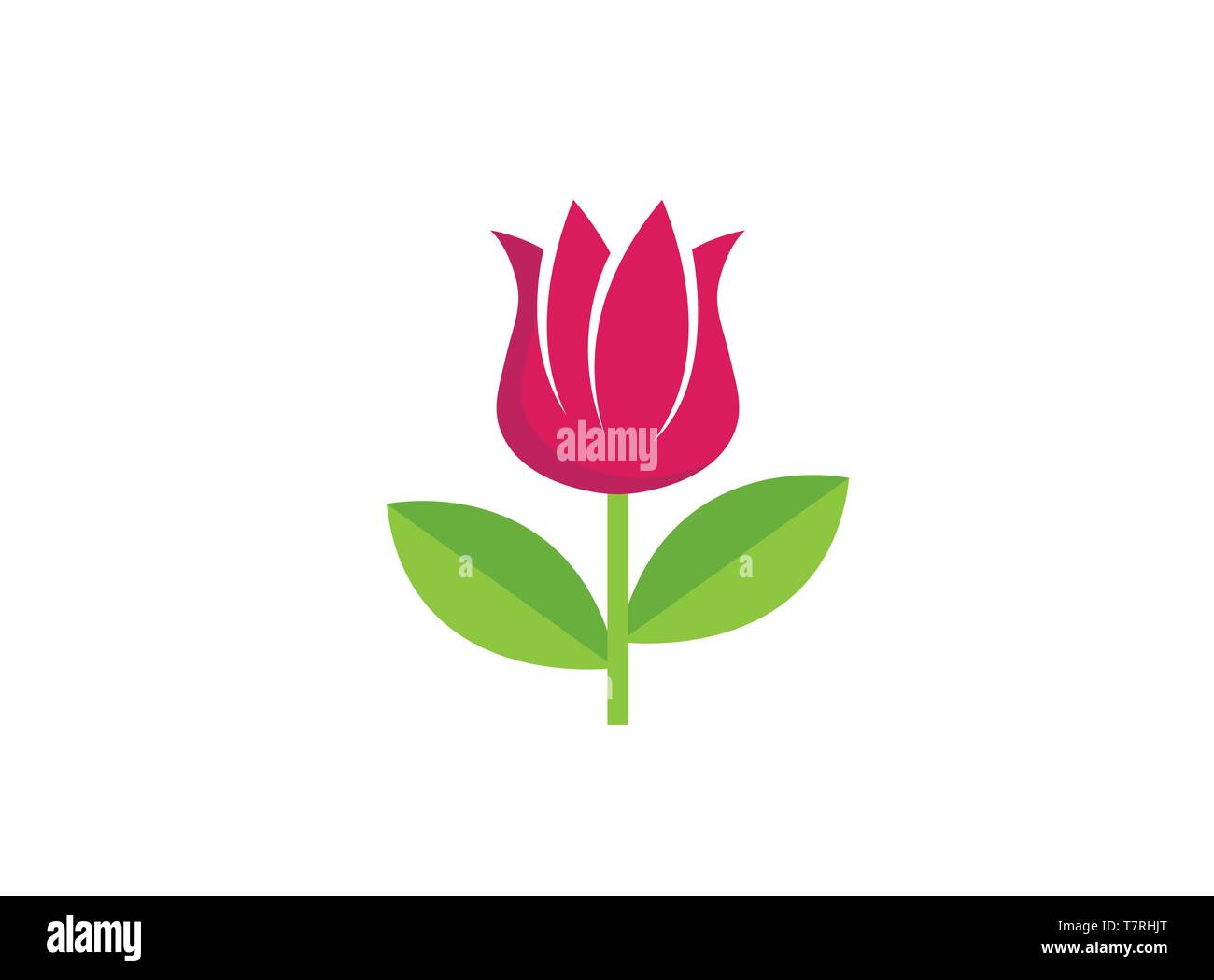 Lovely red rose flower Stock Vector Images - Alamy