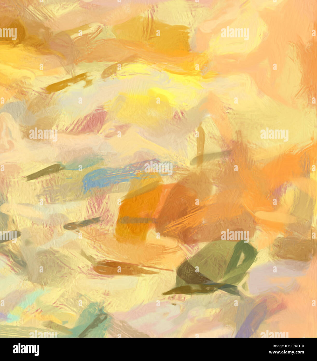 Oil pastel drawing. Abstract color background. Fine art print ...