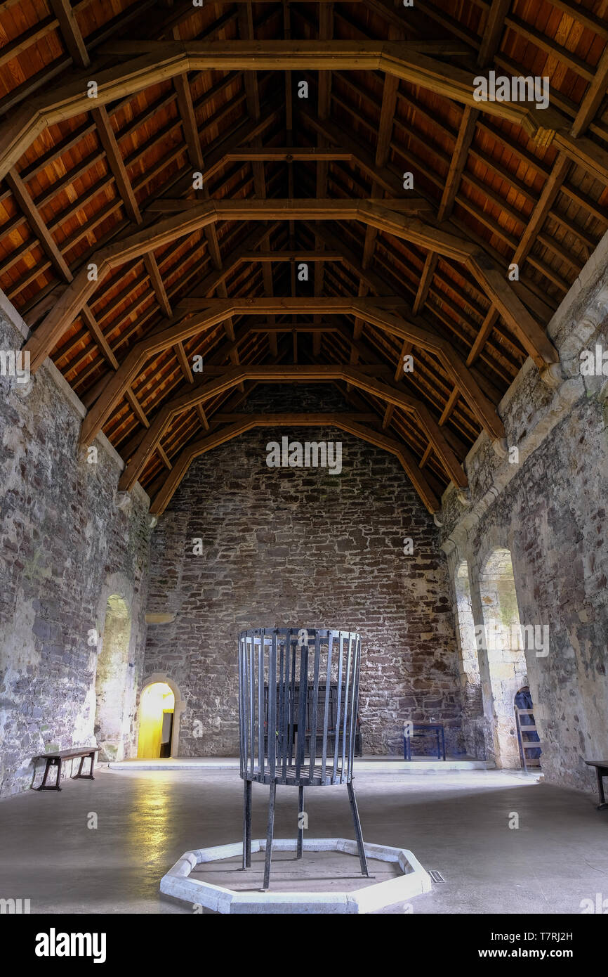 Inside the remains of Doune Castle which features in the TV series ...