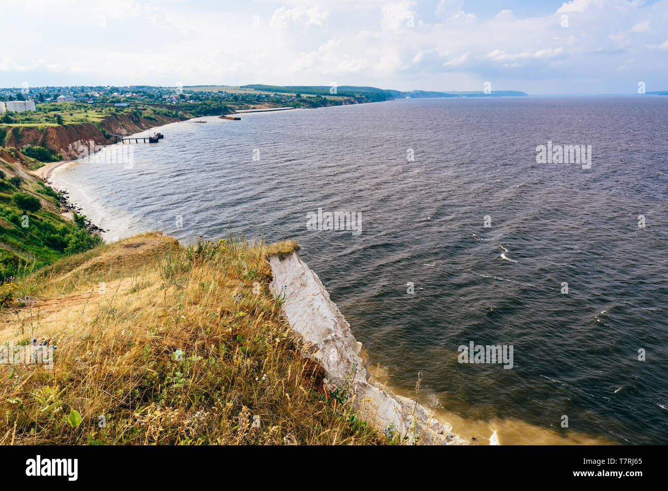 River estuary view from the dolomite cliff Stock Photo - Alamy