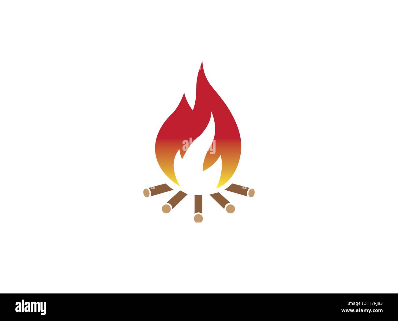 Wood Fire Stock Vector Images - Alamy