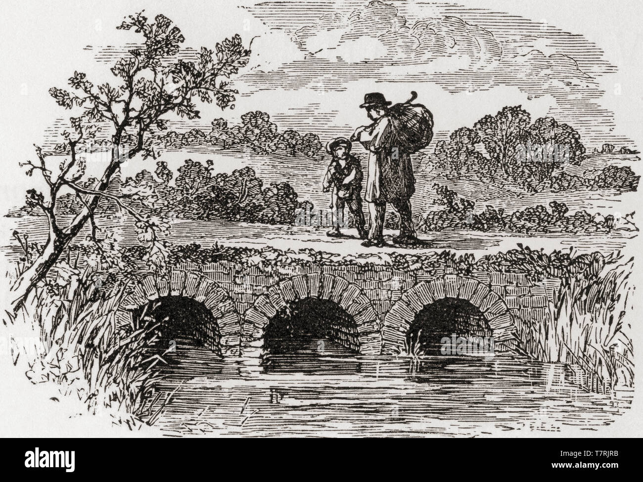 The first bridge over the River Thames. From English Pictures ...