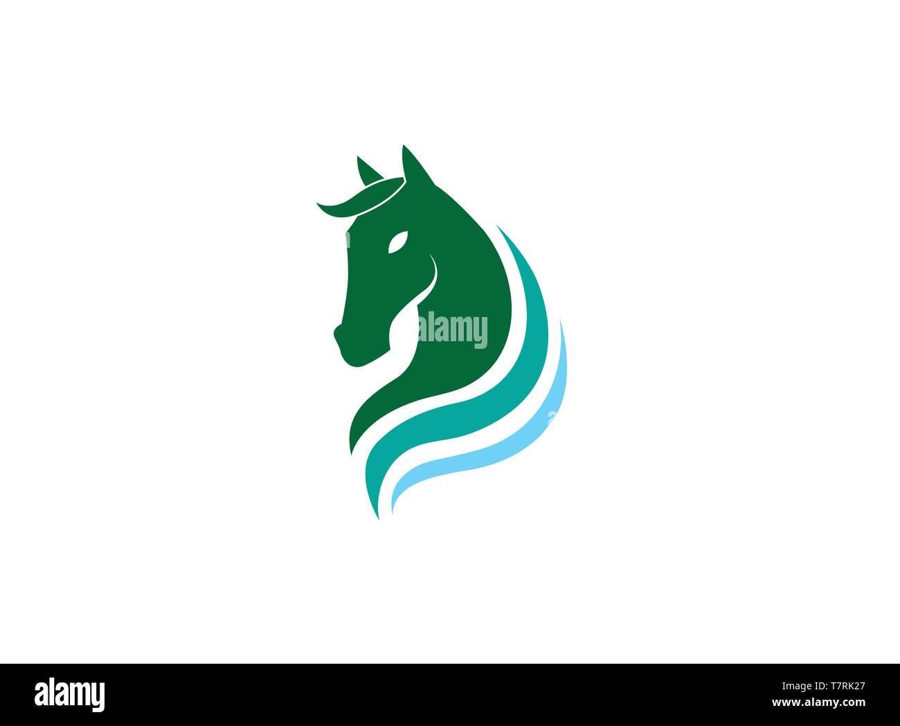 Horse green head and steed for logo design Stock Vector Image & Art - Alamy