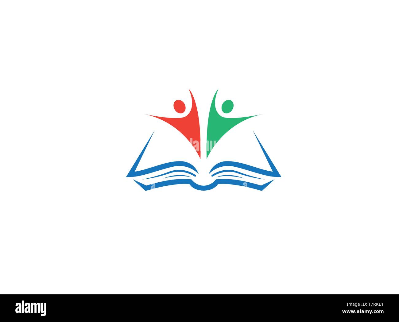 Kids or students open hands inside a book for logo design Stock Vector ...
