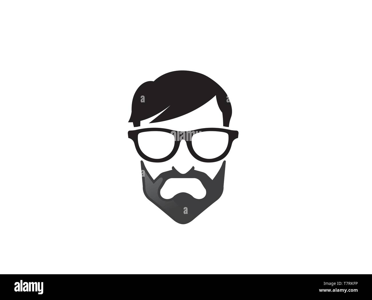 Boy with black glasses Stock Vector Images - Alamy