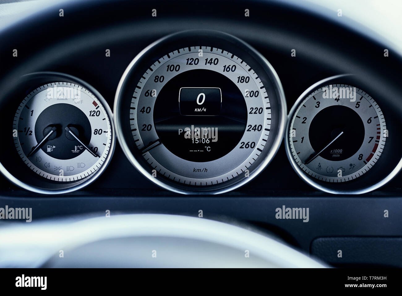 Modern car dashboard front view, close up Stock Photo - Alamy