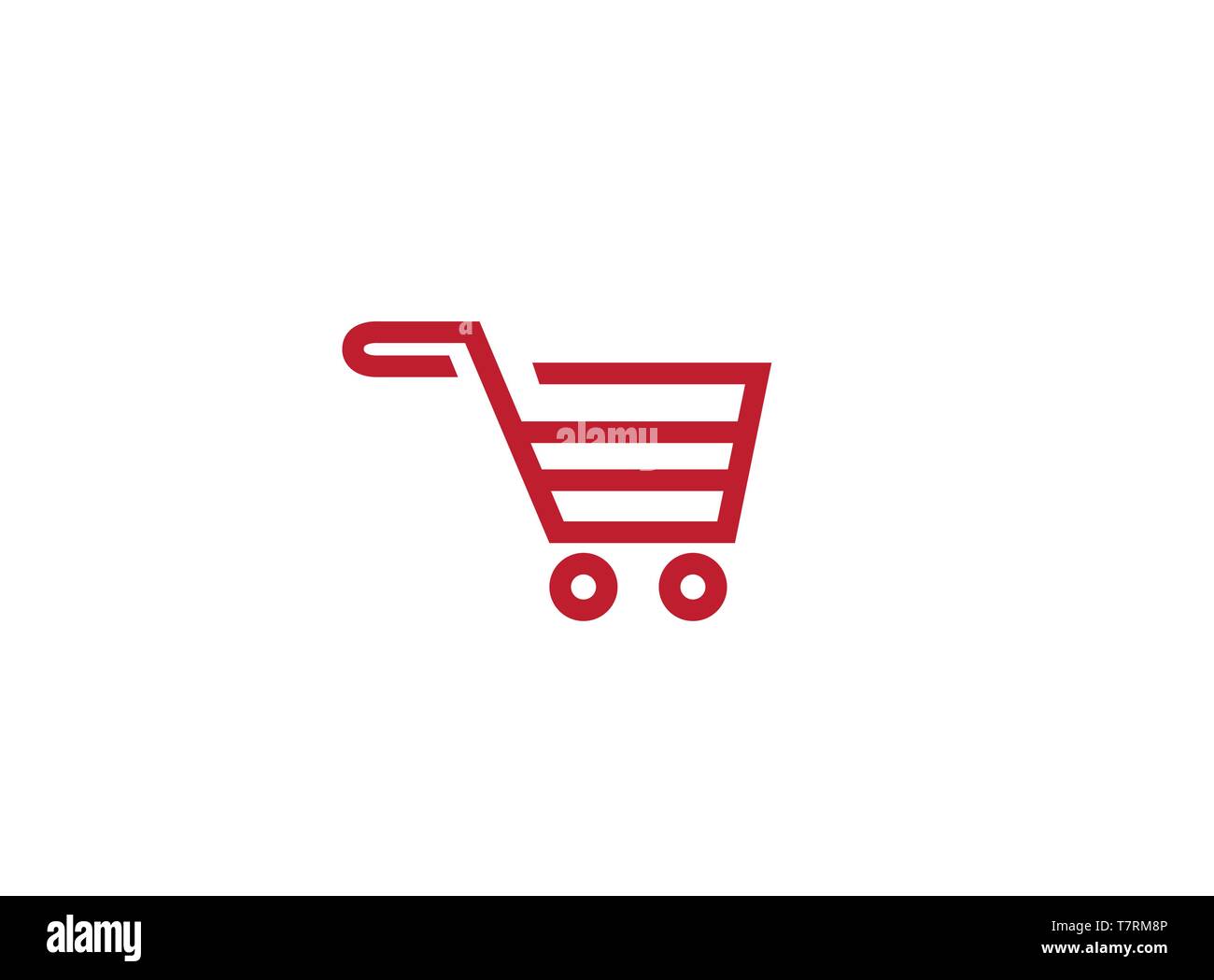 Red cart Shopping for logo design illustrator Stock Vector Image & Art ...