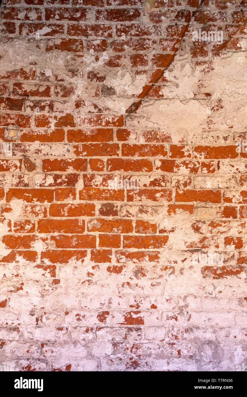 brick and plaster wall; textured Stock Photo - Alamy