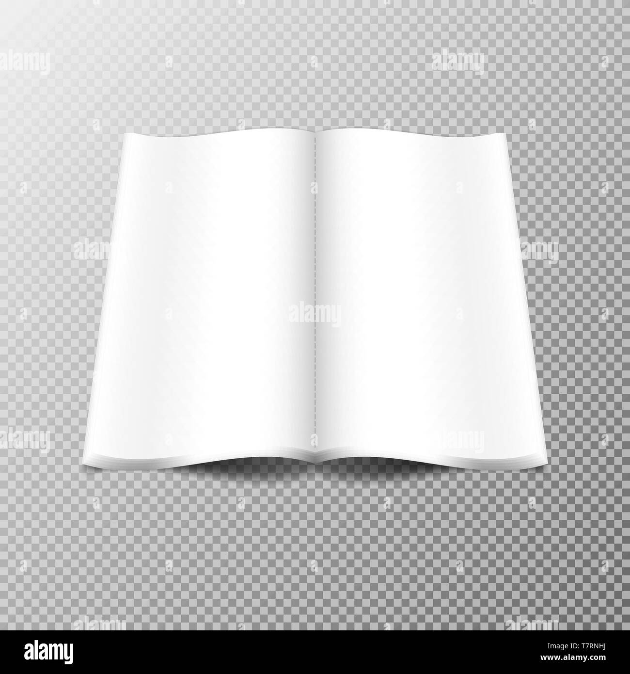 Open brochure template. Realistic layout for magazine or notebook on ...