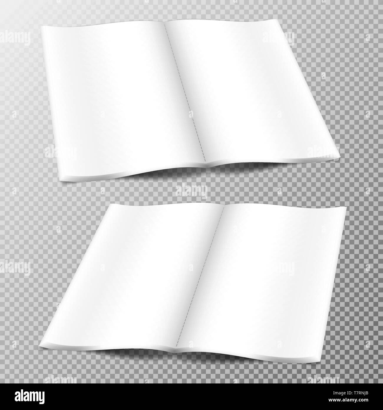 Open brochure template. Realistic layout for magazine or notebook on ...