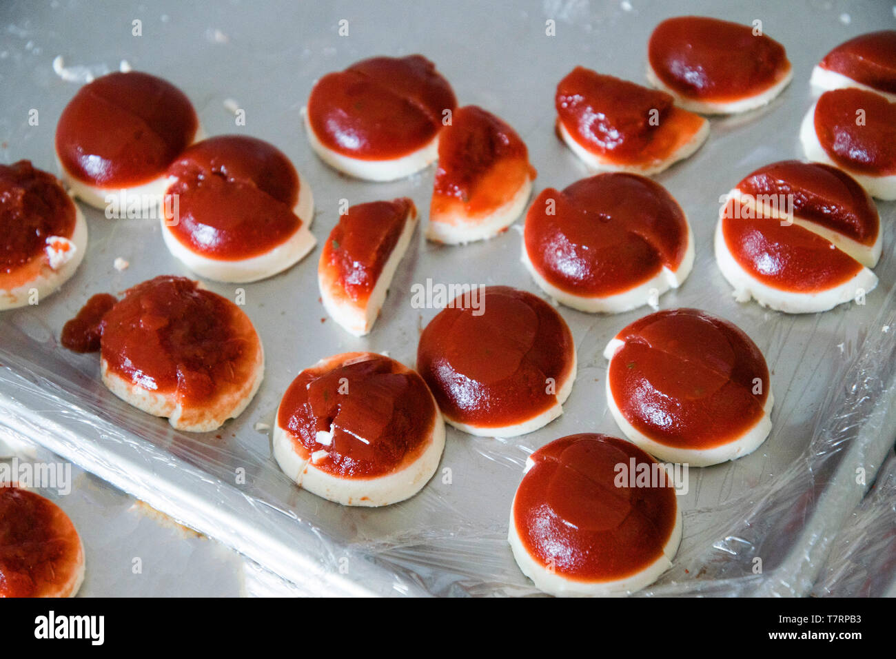 handmade dessert in small round shape pudding like Maceron Stock Photo ...