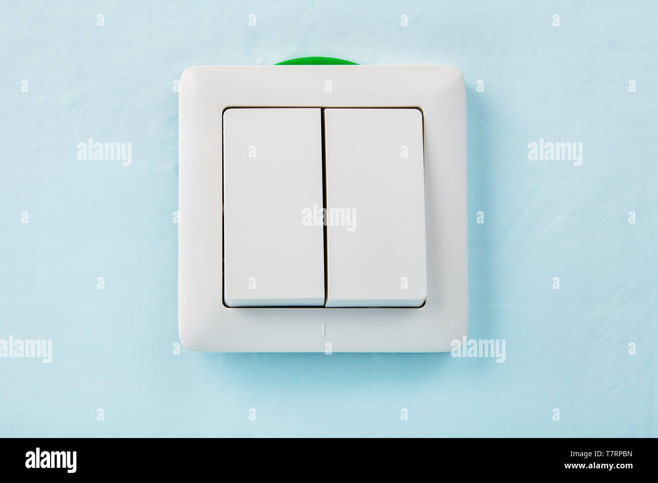 European standard push button in process of installation, electrical ...