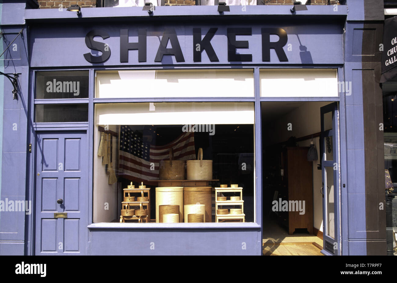 External view of The Shaker Shop in London Stock Photo - Alamy