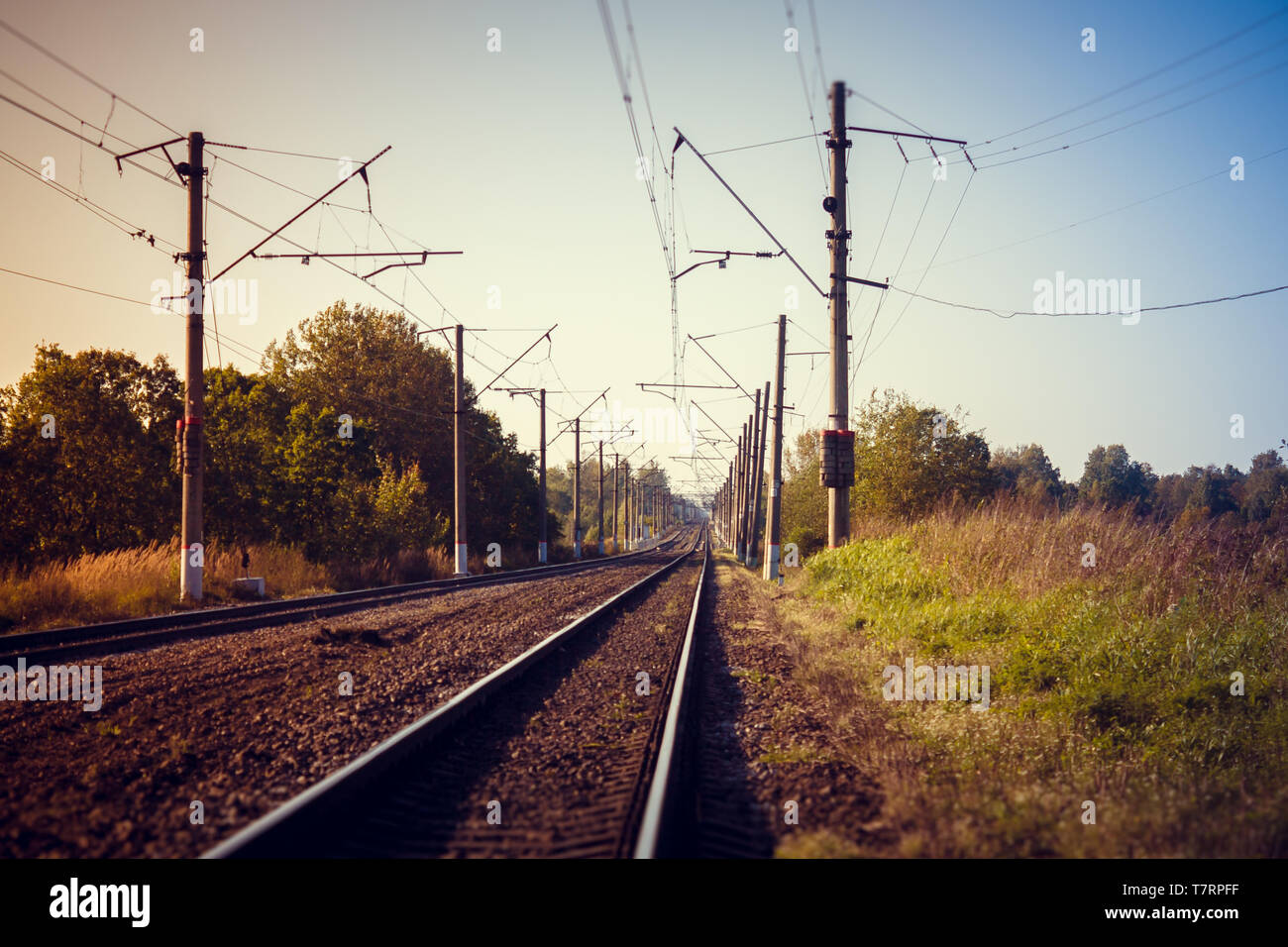 Railway station in the Russian village. Russian railway. Public ...