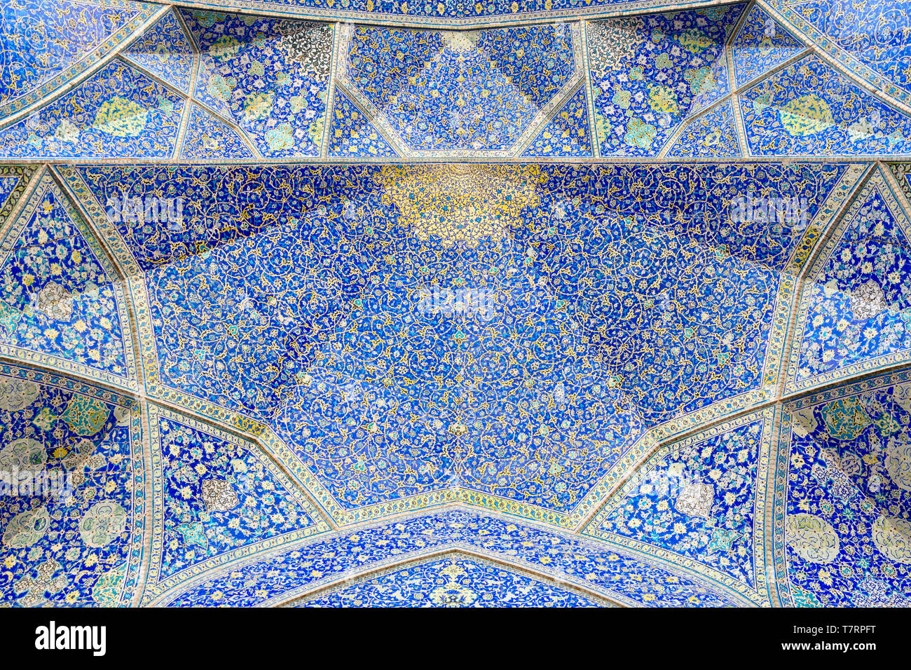 The vault of the entrance to the east Iwan, Masjed-e Shah, or Masjed-e ...