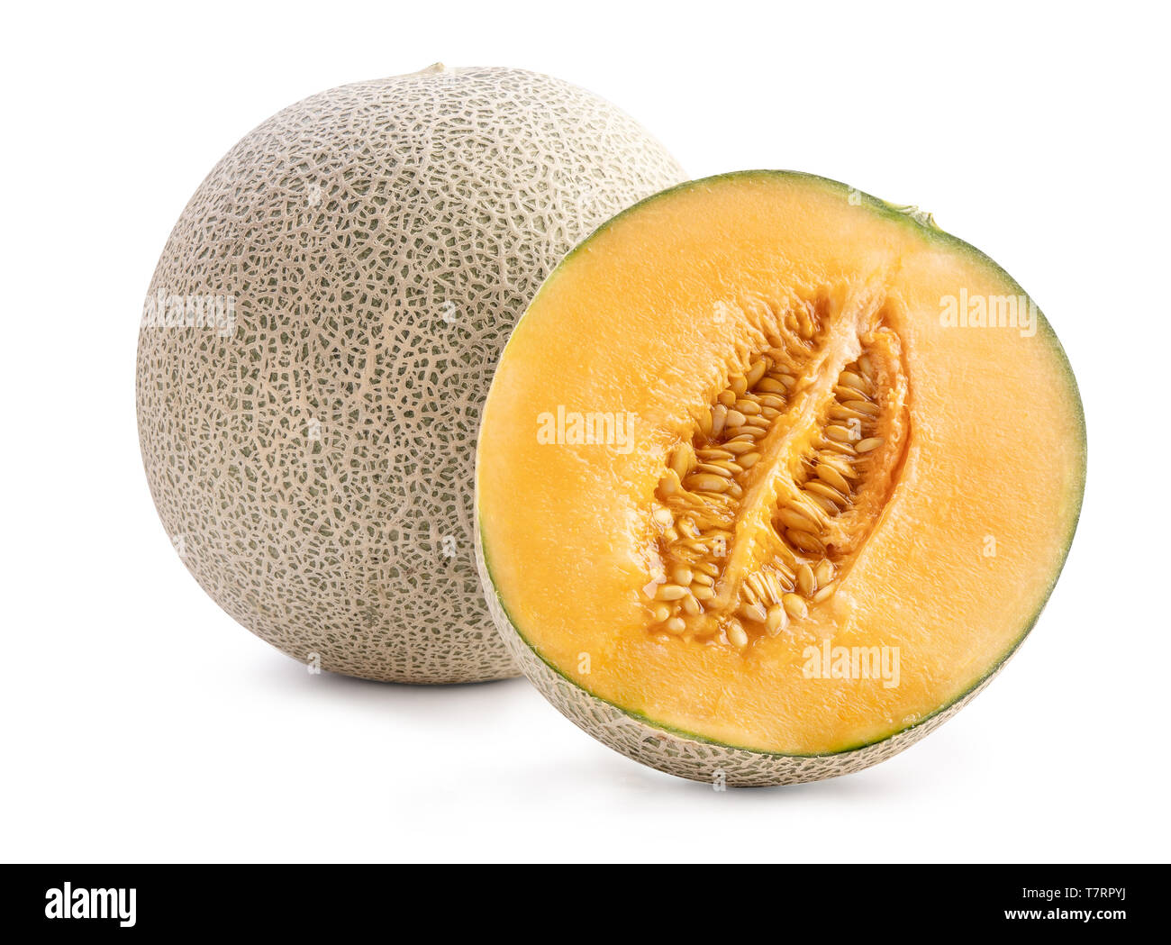 Beautiful tasty sliced juicy cantaloupe melon, muskmelon, rock melon ...