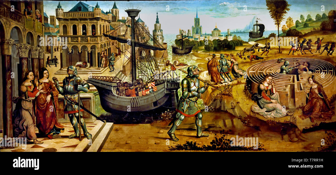 Theseus And The Minotaur Painting