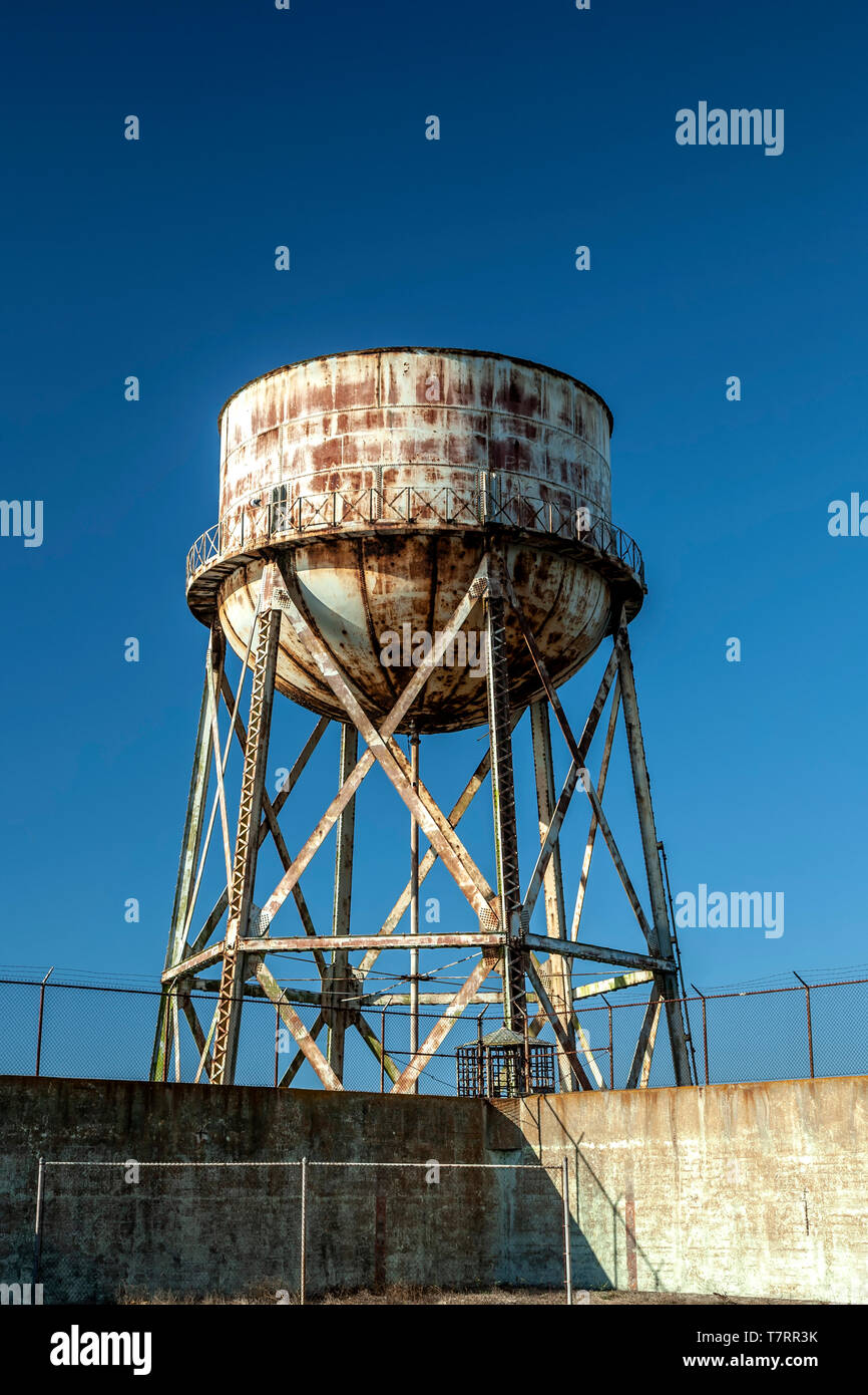 Water Tower, Alcatraz Island, San Francisco, California USA Stock Photo ...