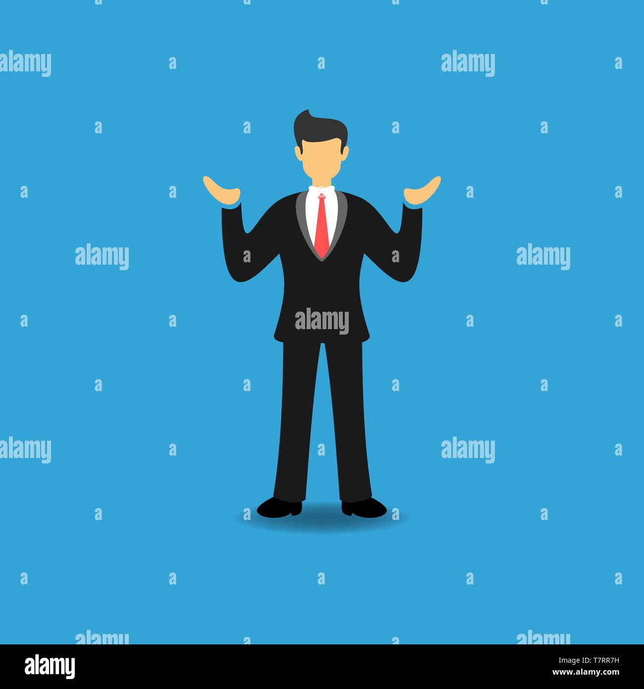 Concept of Businessman Clueless. Business People Unknowing Anything ...