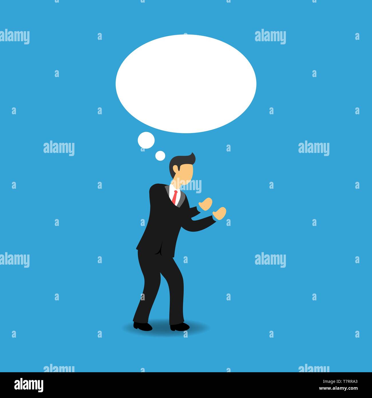 Concept of Businessman Encouraging. Business People Persuading. Flat ...