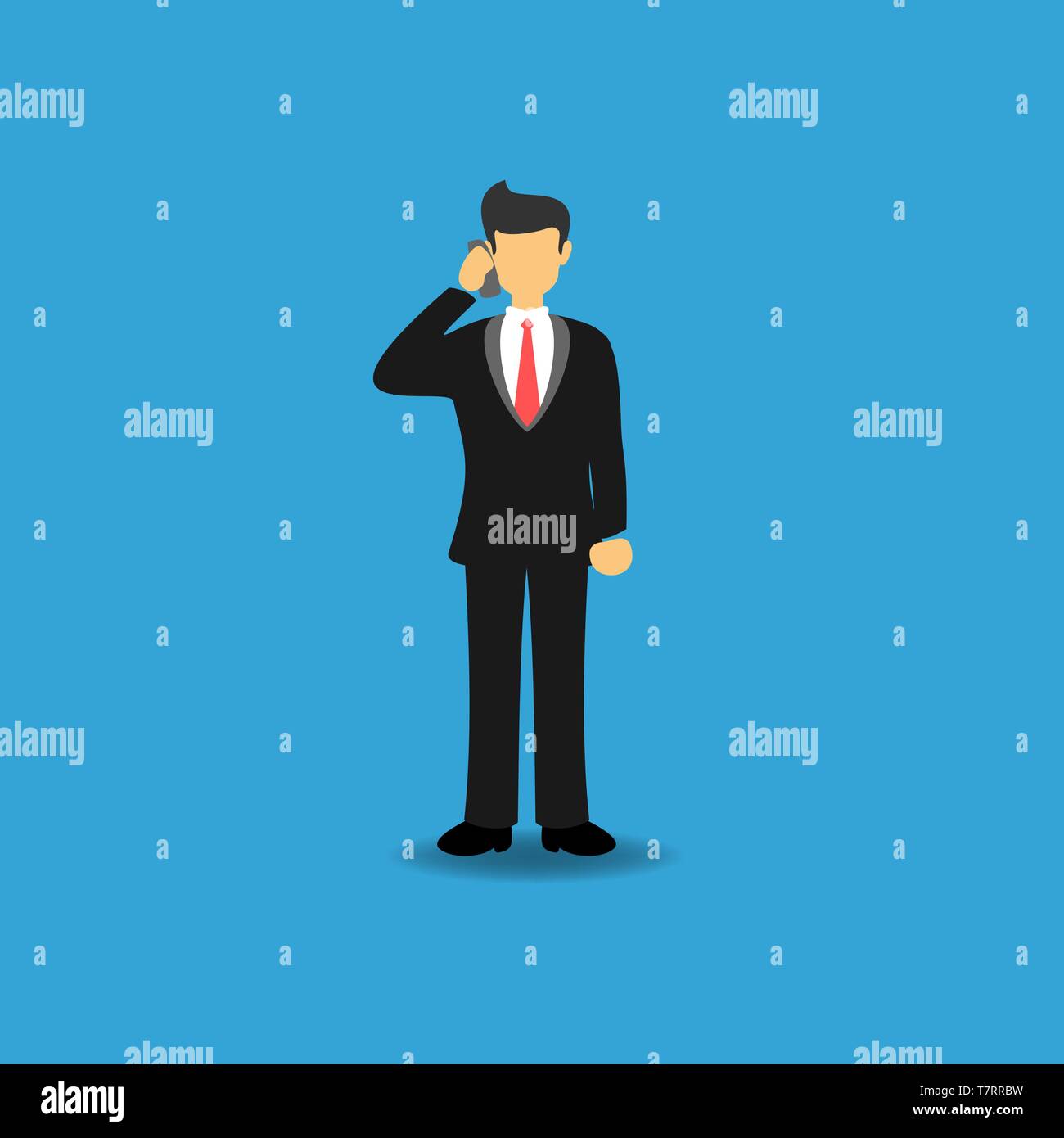 Man making phone call silhouette Stock Vector Images - Alamy