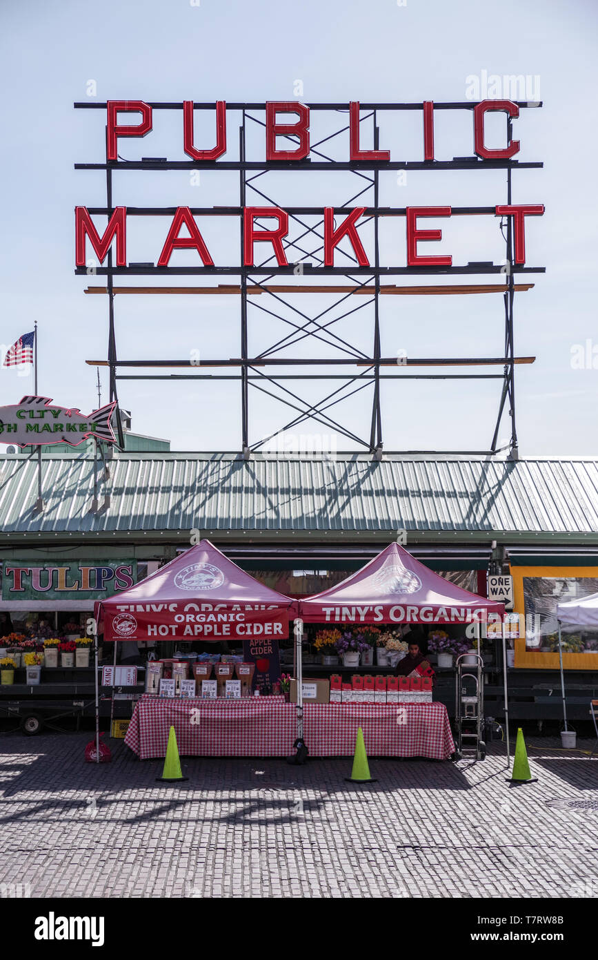 Famous Pike Place Market in Seattle, USA Stock Photo - Alamy