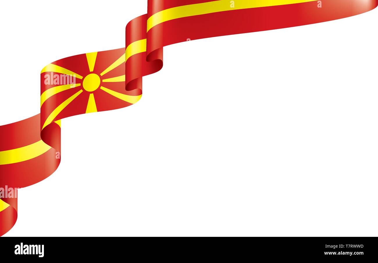 Macedonia flag, vector illustration on a white background Stock Vector ...