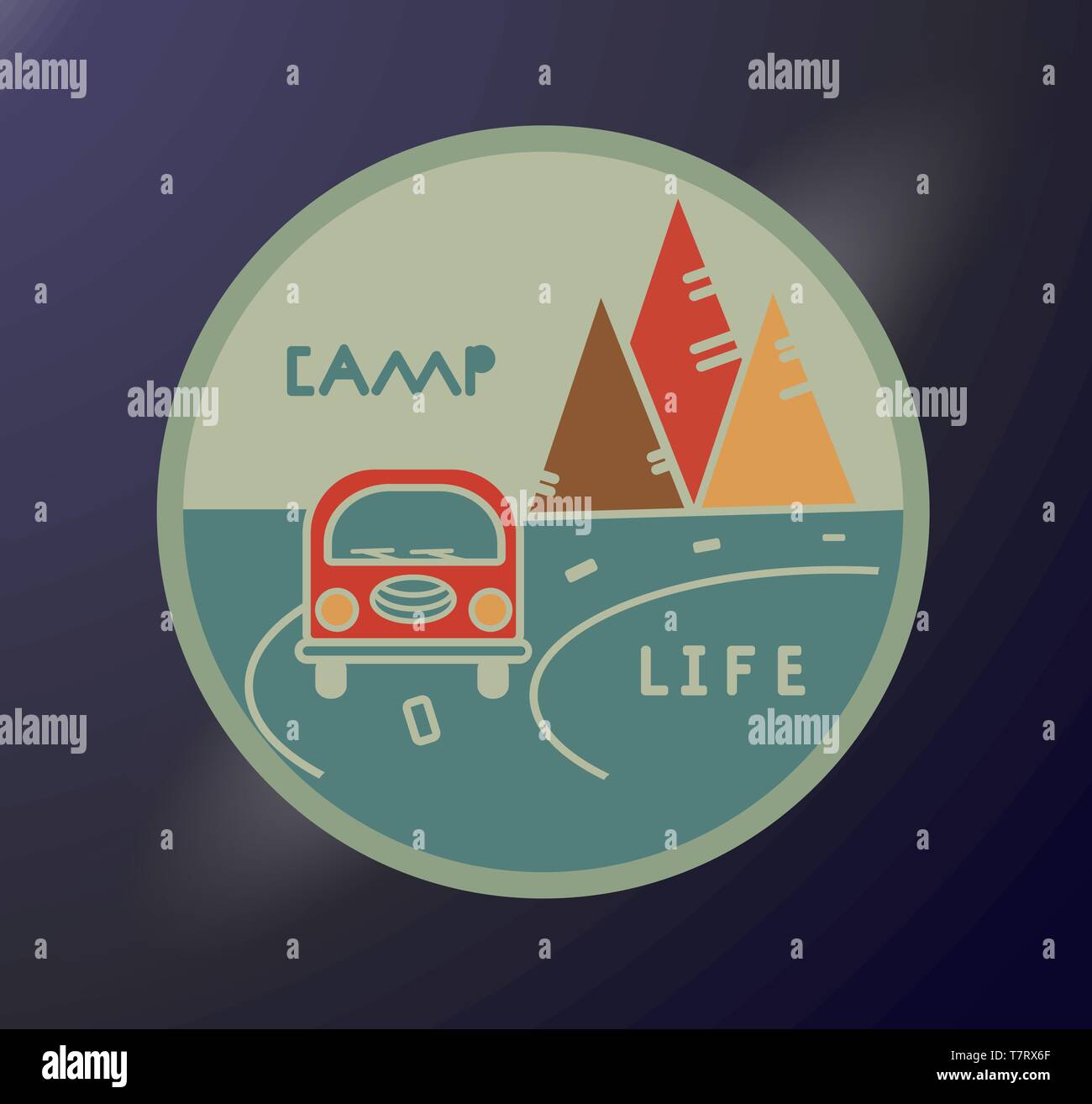 Van life logo Stock Vector Images - Alamy