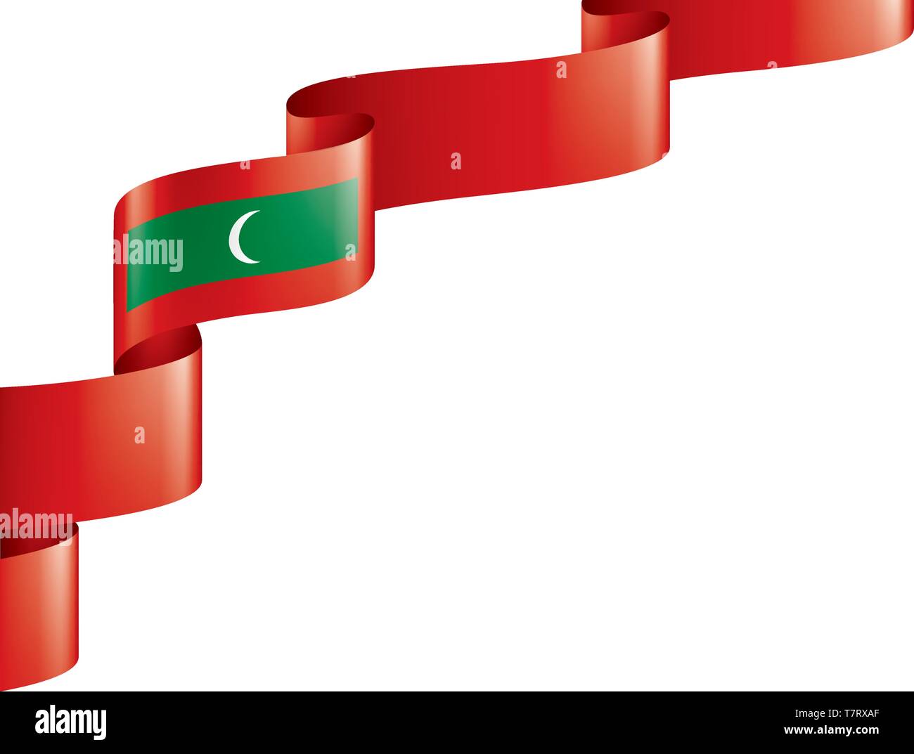 Maldives flag, vector illustration on a white background Stock Vector ...