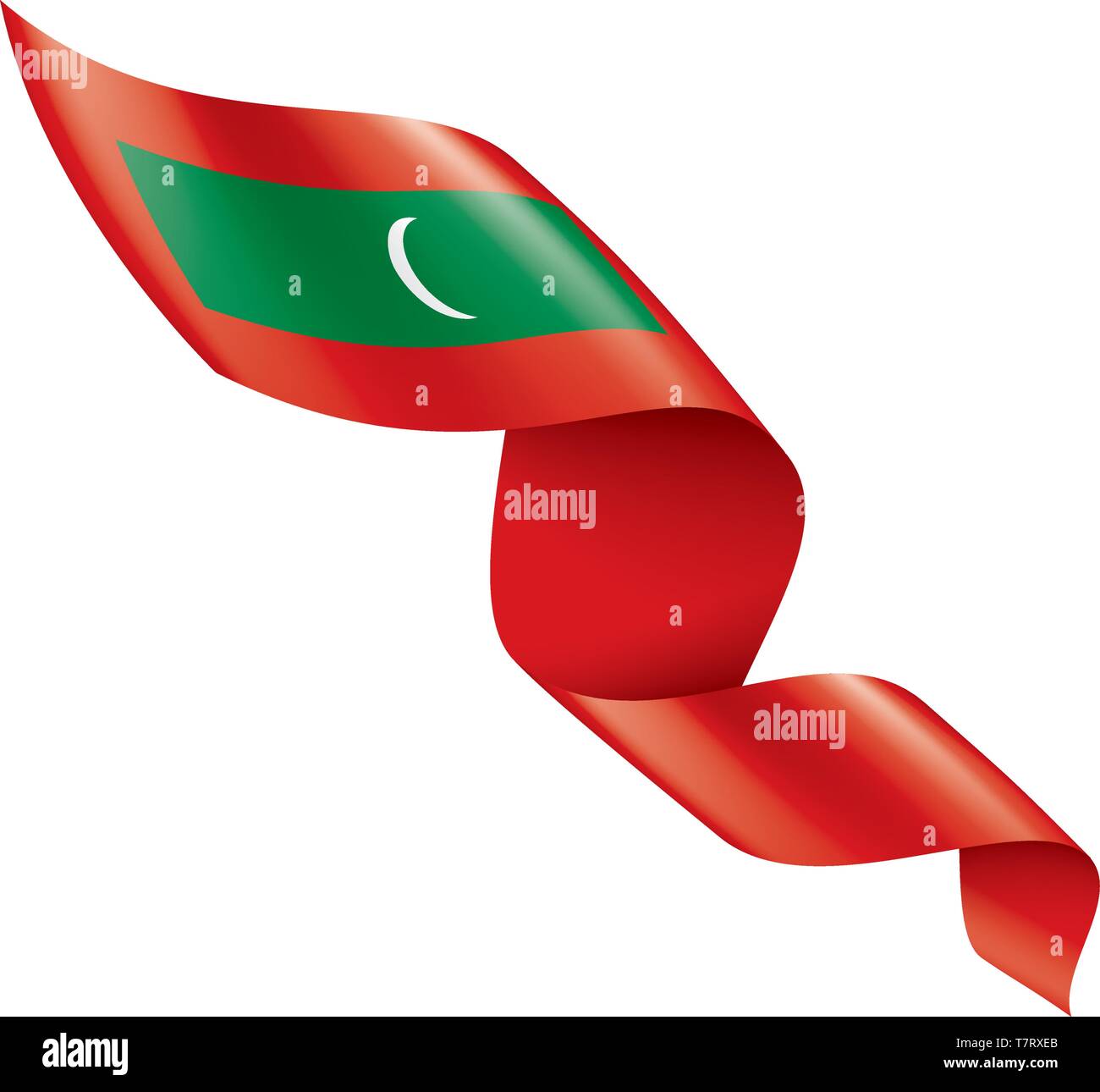 Maldives flag, vector illustration on a white background Stock Vector ...