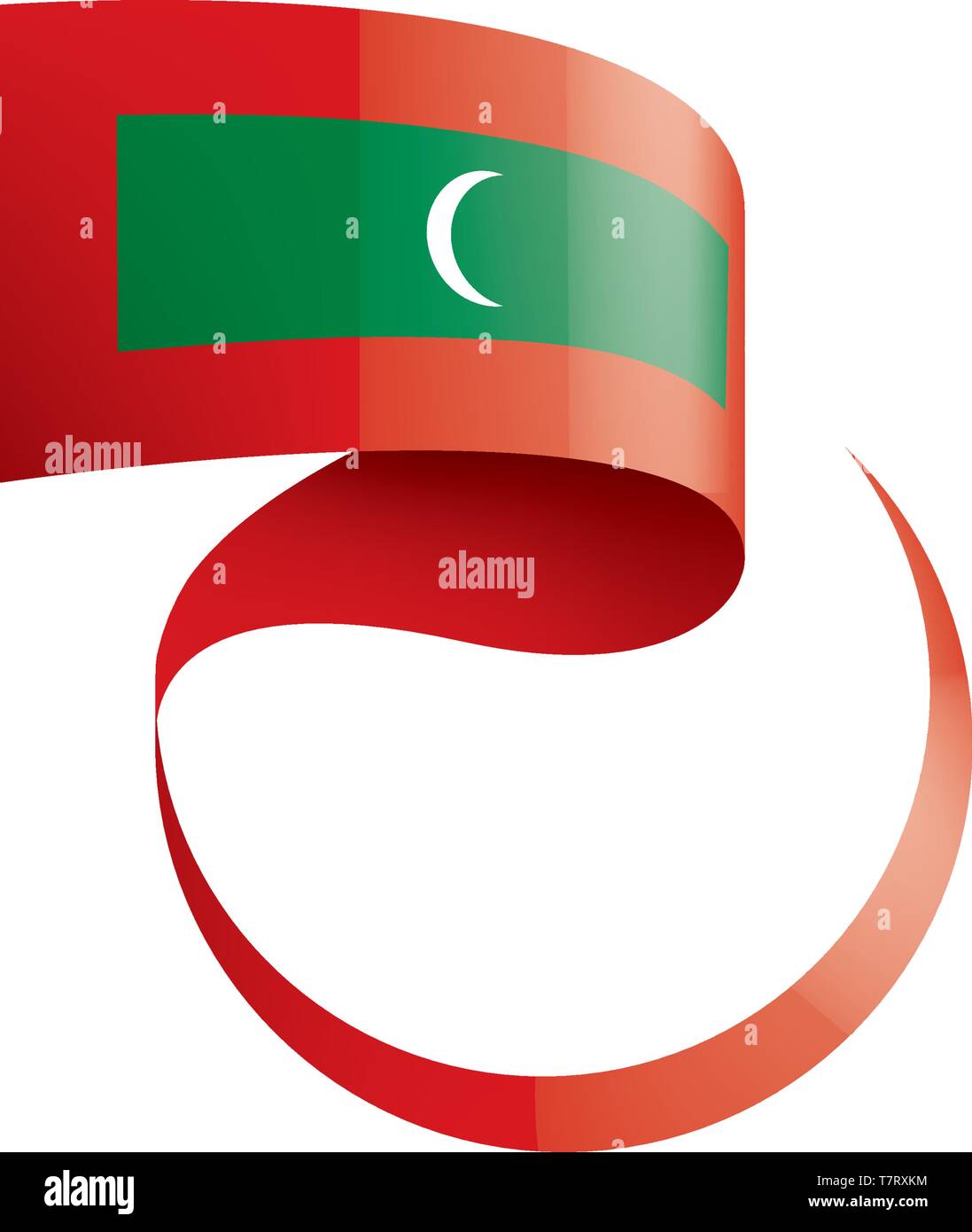 Maldives flag, vector illustration on a white background Stock Vector ...