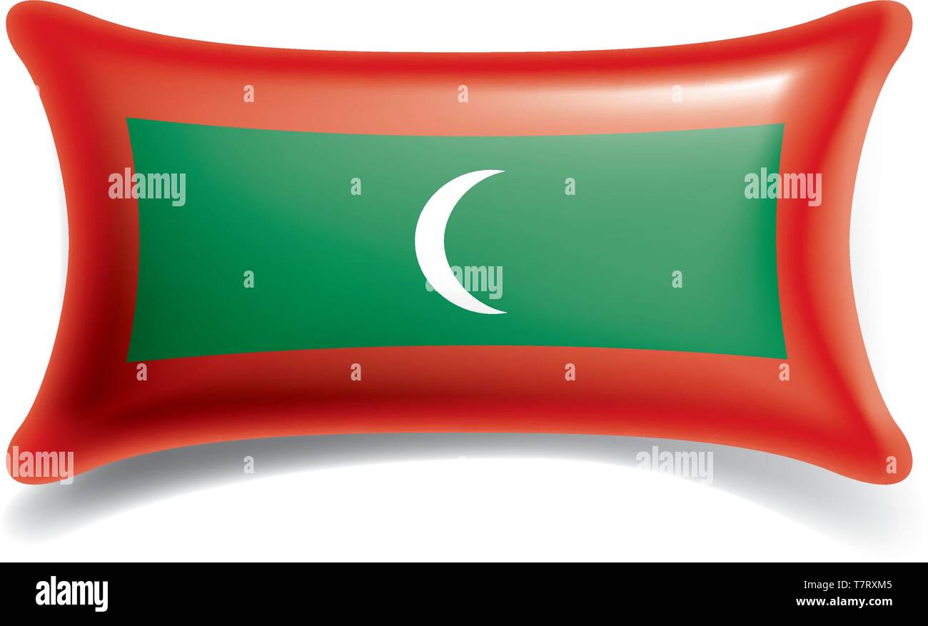 Maldives flag, vector illustration on a white background Stock Vector ...