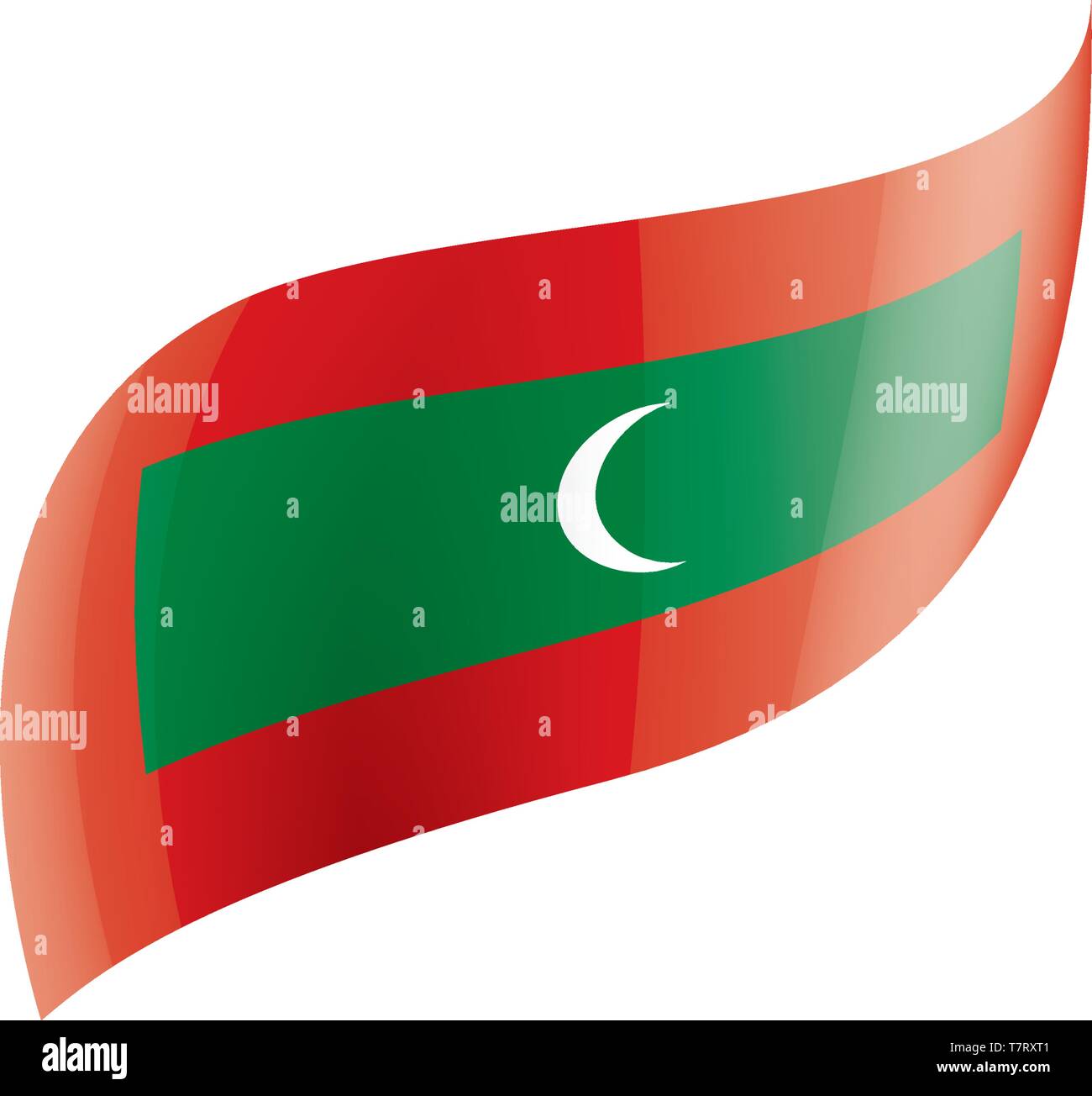 Maldives flag, vector illustration on a white background Stock Vector ...
