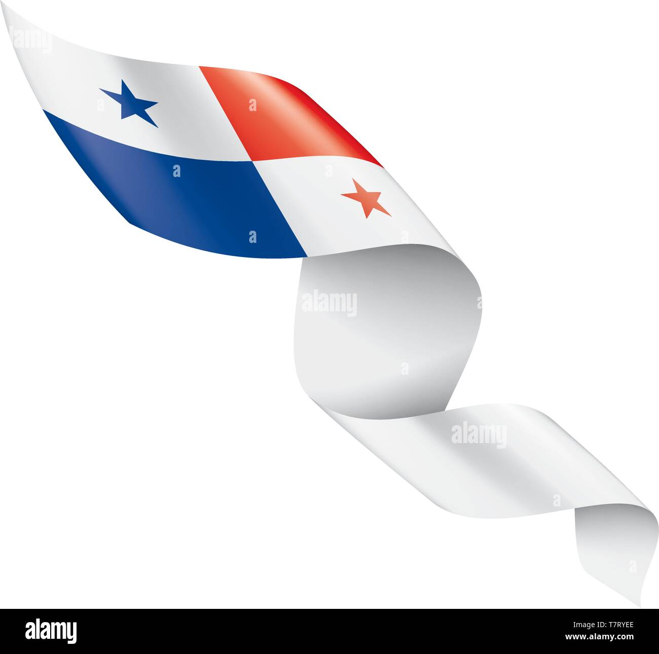 Panama flag, vector illustration on a white background Stock Vector ...