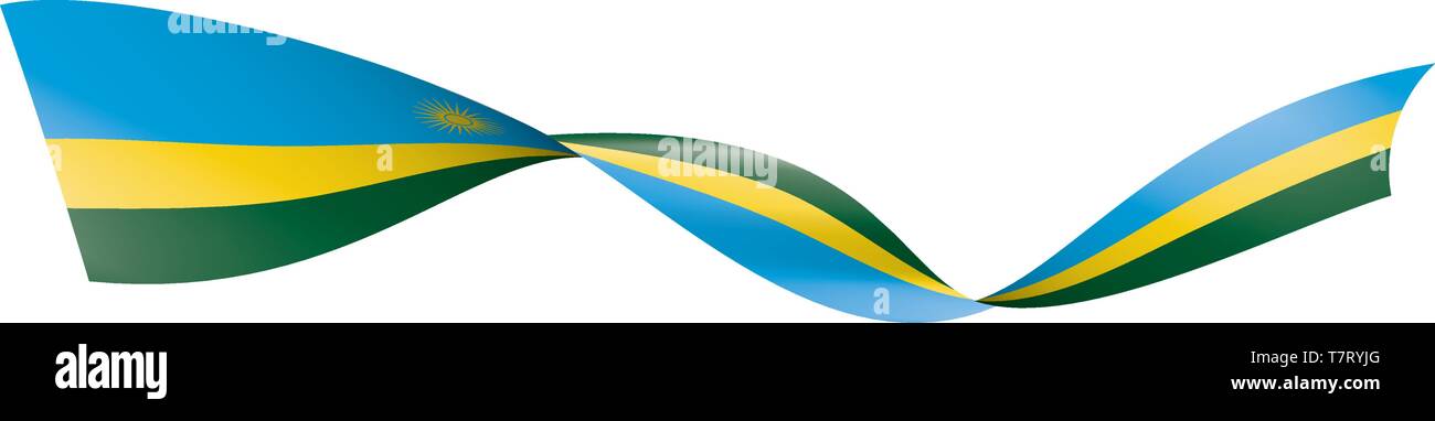 Rwanda flag, vector illustration on a white background Stock Vector ... Rwanda flag, vector illustration on a white background Stock Vector ...