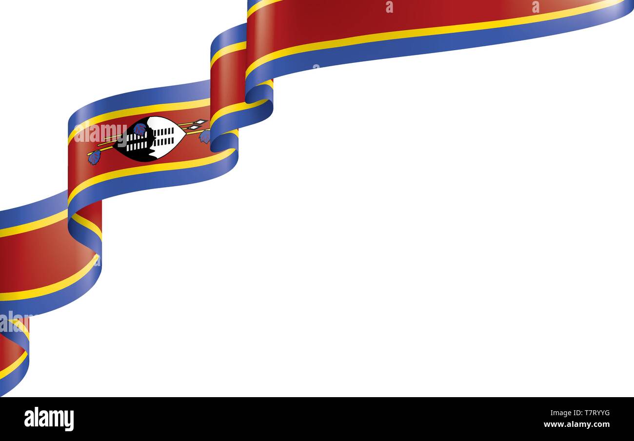 Swaziland flag, vector illustration on a white background Stock Vector ...