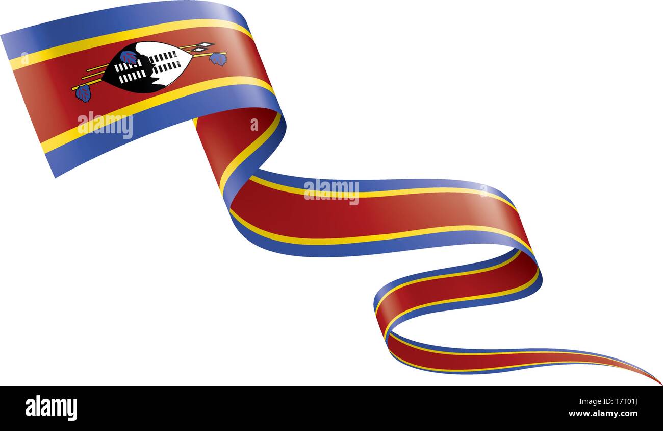 Swaziland flag, vector illustration on a white background Stock Vector ...